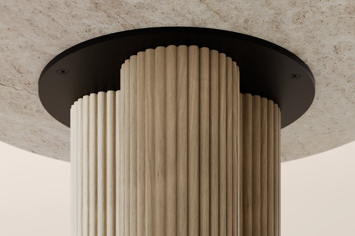 COLUMN SIDE TABLE - RAW OAK– Dara Maison