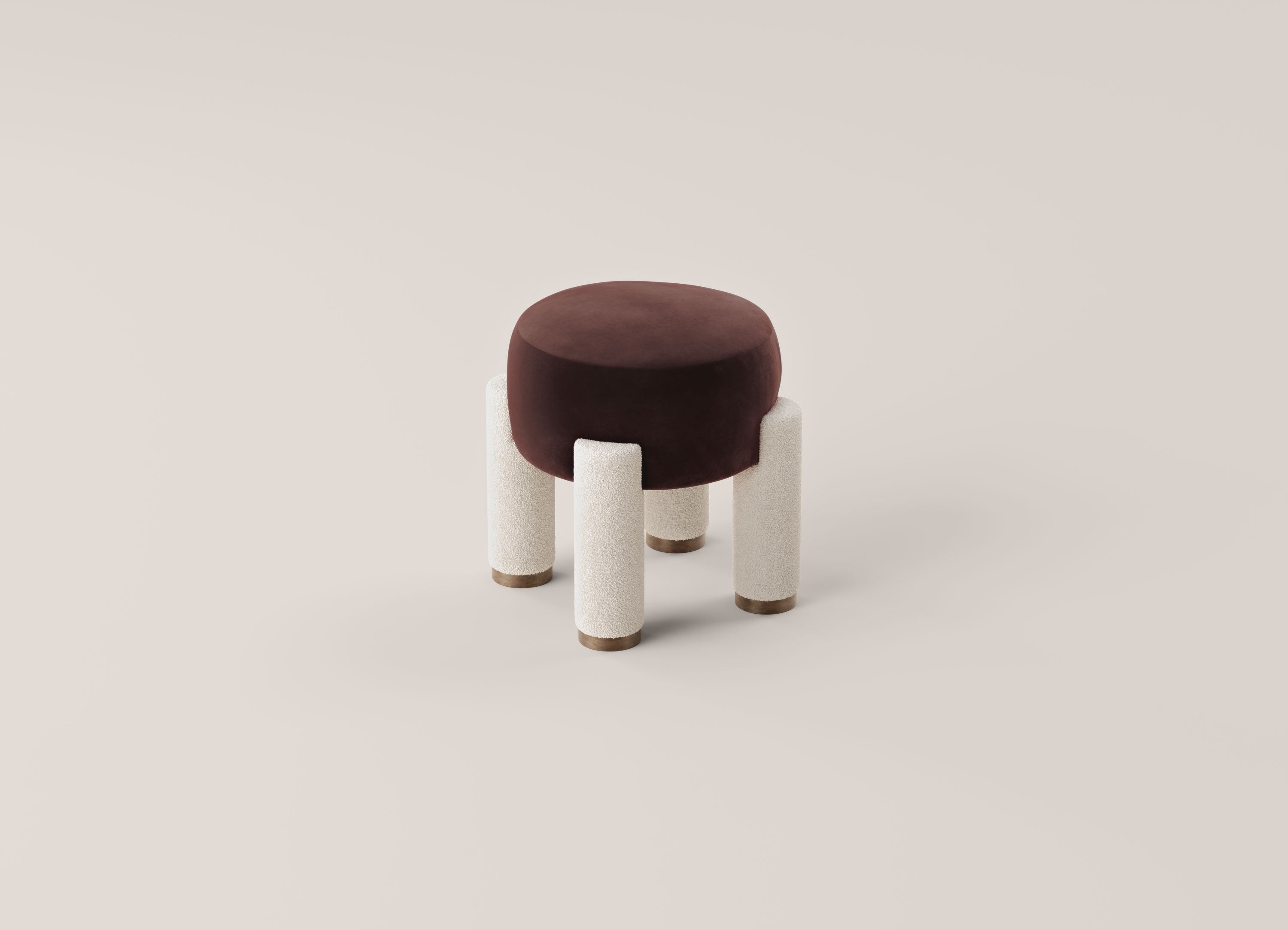 LITTLE MONSTER STOOL - BORDEAUX VELVET– Dara Maison