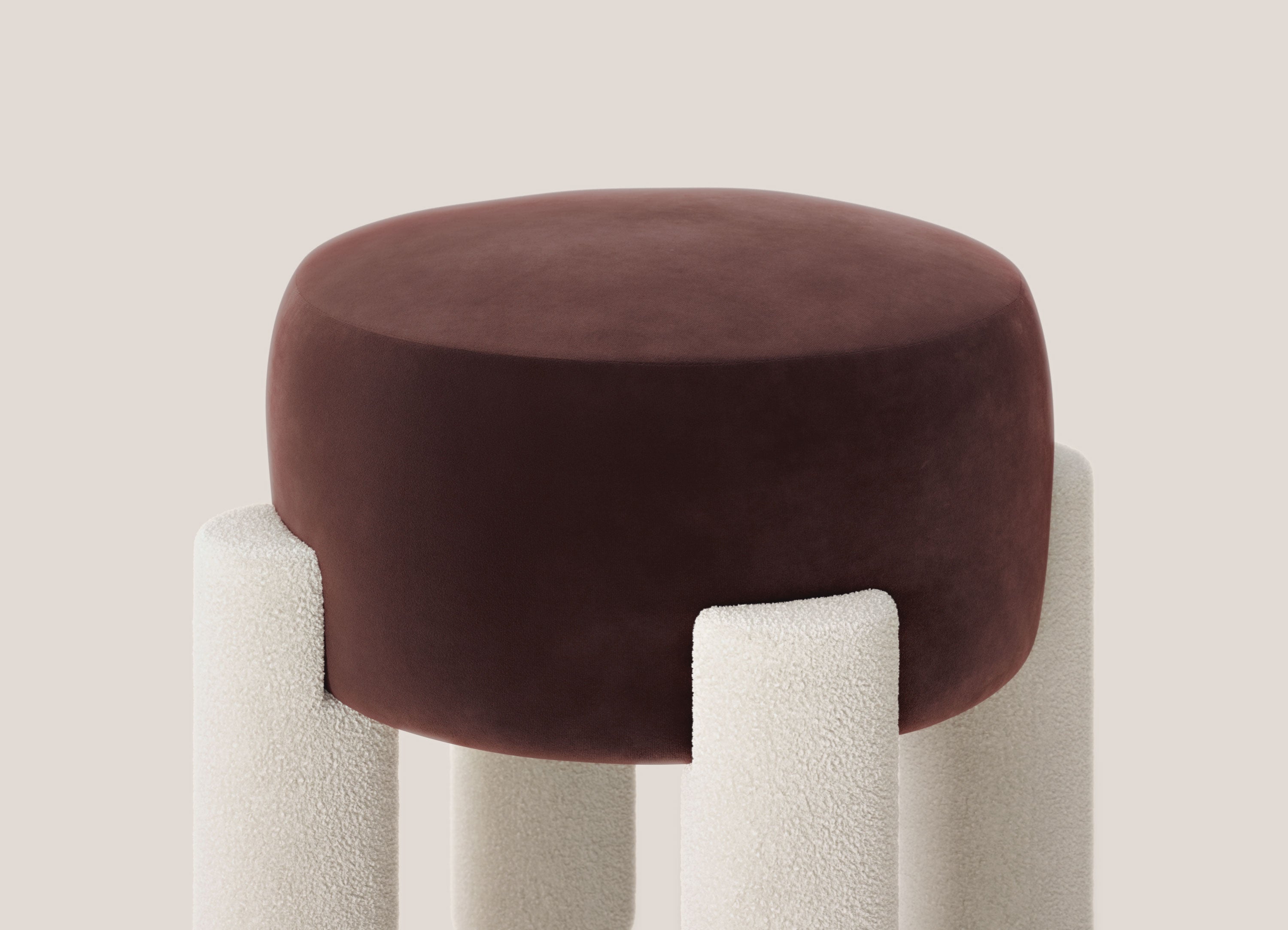 LITTLE MONSTER STOOL - BORDEAUX VELVET– Dara Maison