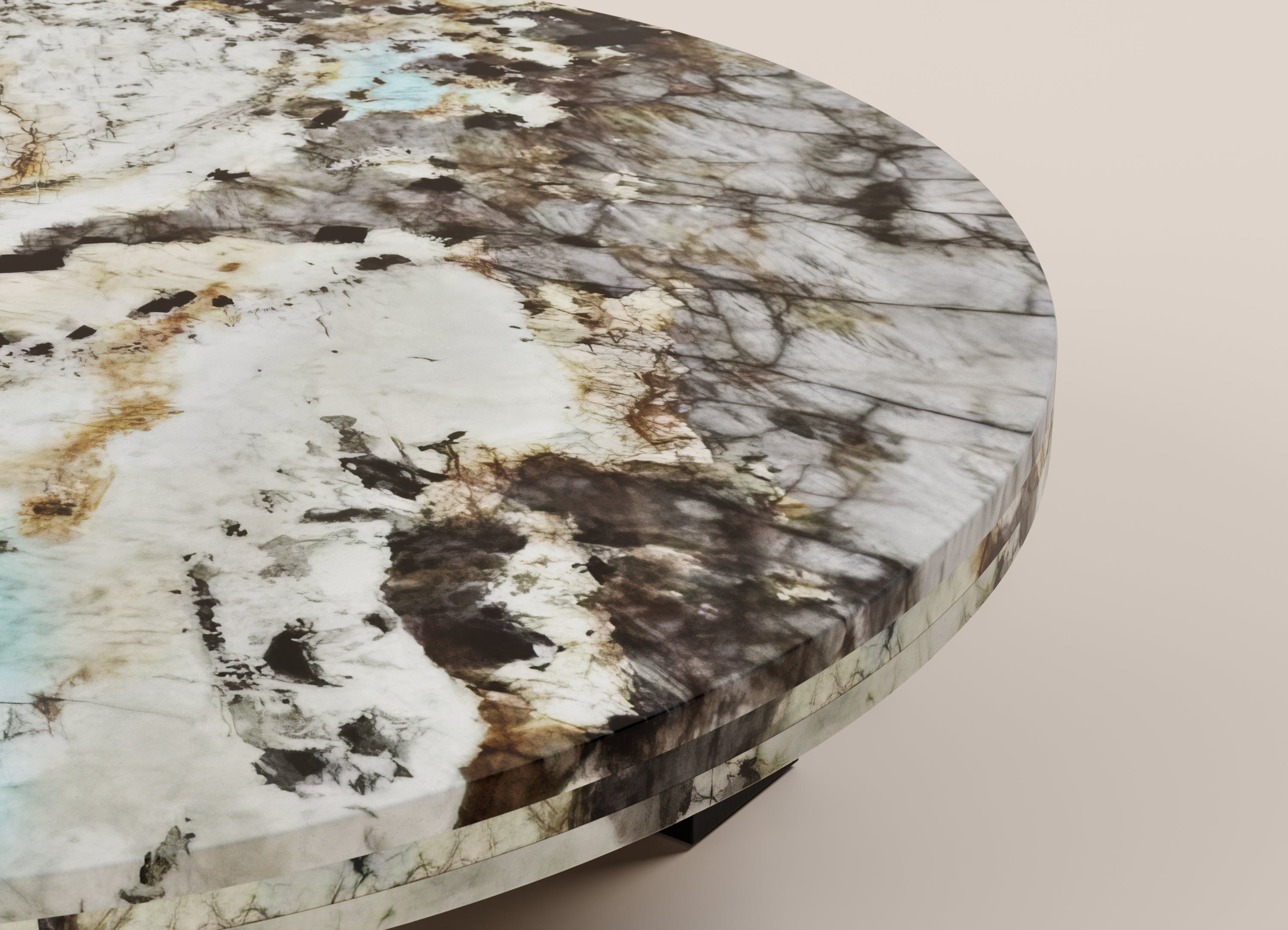 REMY ROUND COFFEE TABLE - PANDORA MARBLE– Dara Maison