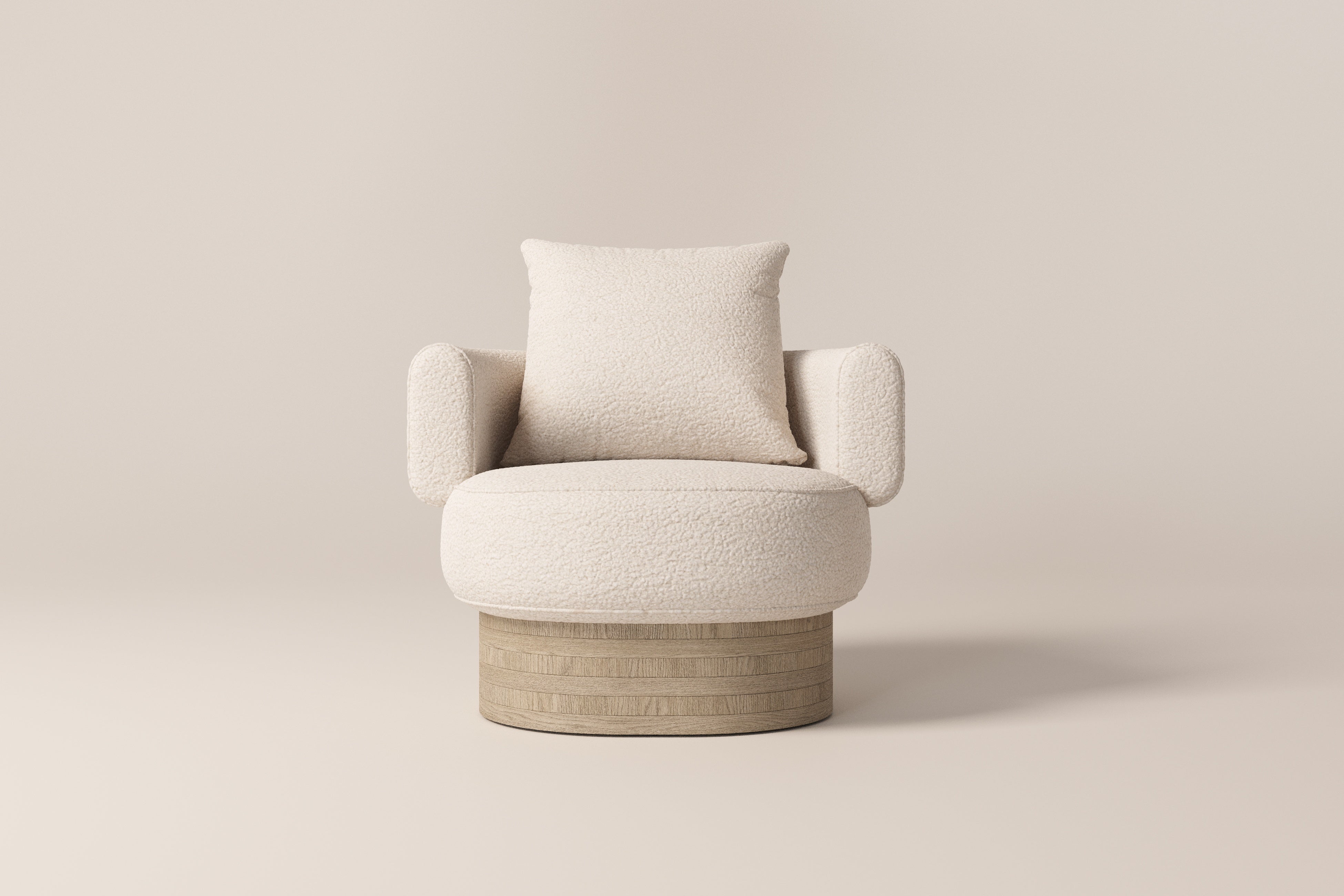 MALLOW ARMCHAIR - CREAM SHEARLING– Dara Maison